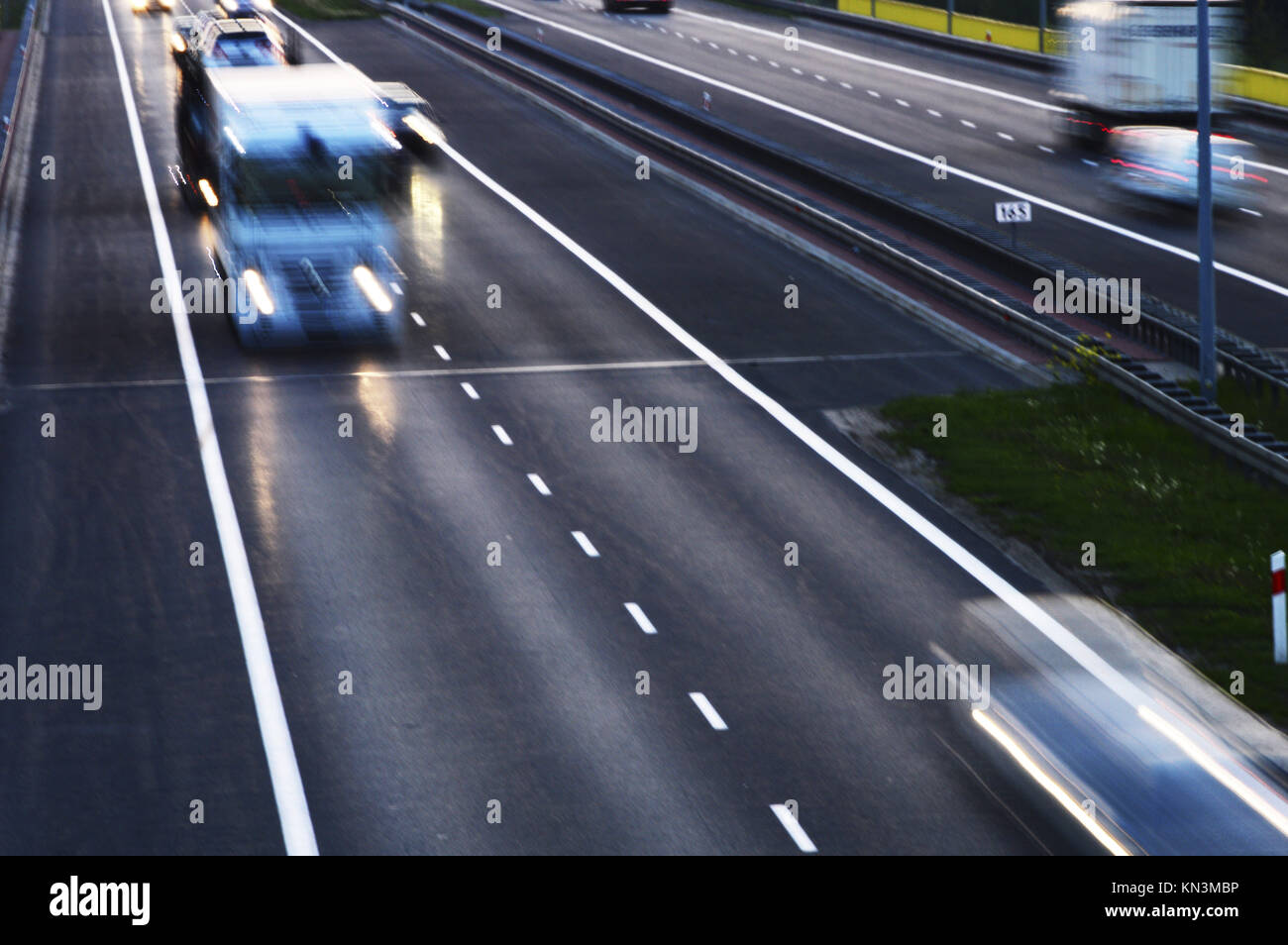 Controlled-access highway in Poznan, Poland Stock Photo - Alamy
