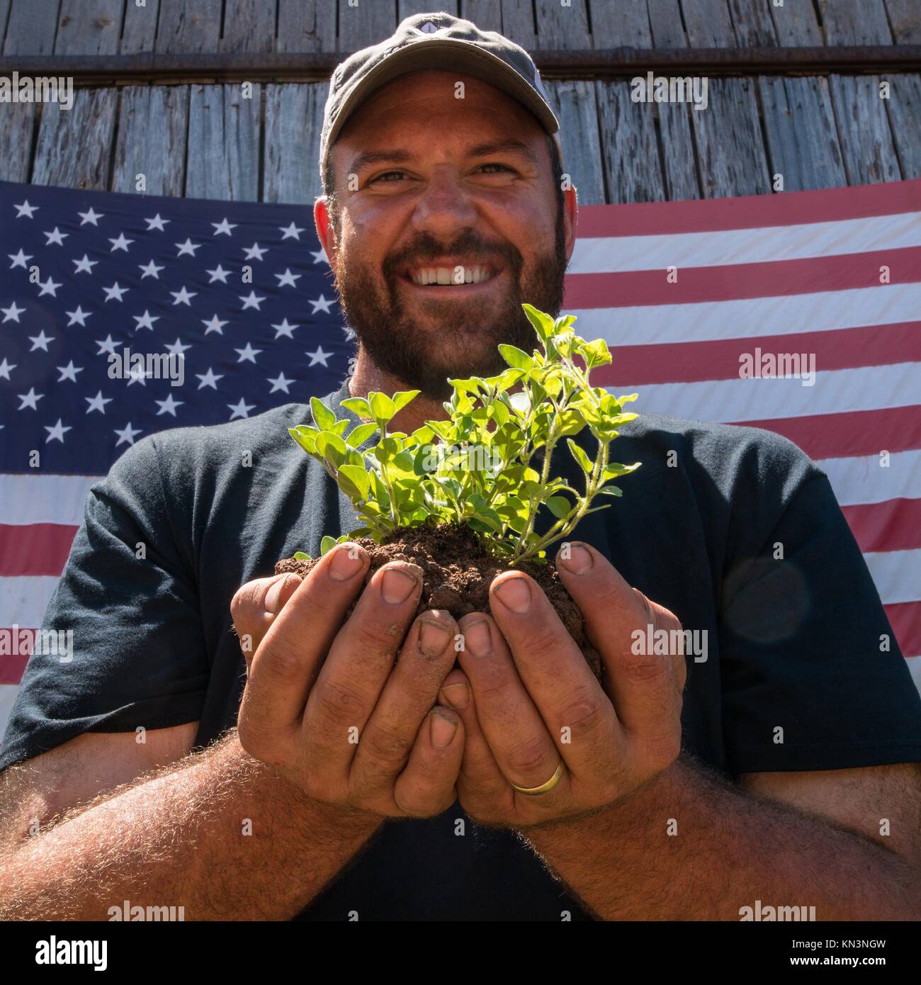 Former U.S. Marine soldier Calvin Riggleman holds a Homegrown for ...