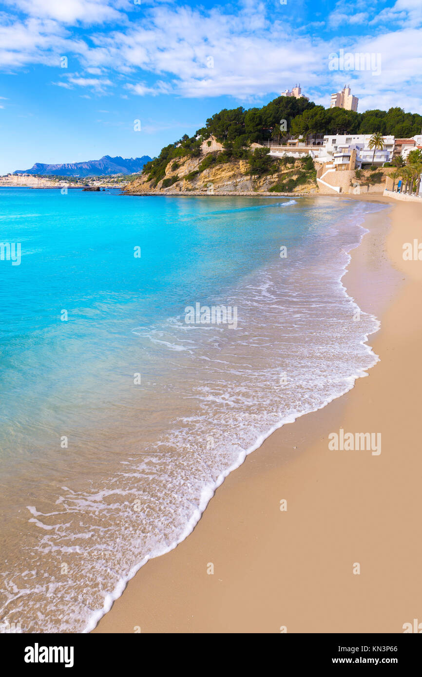 Moraira playa El Portet beach turquoise water in Teulada Alicante Spain ...
