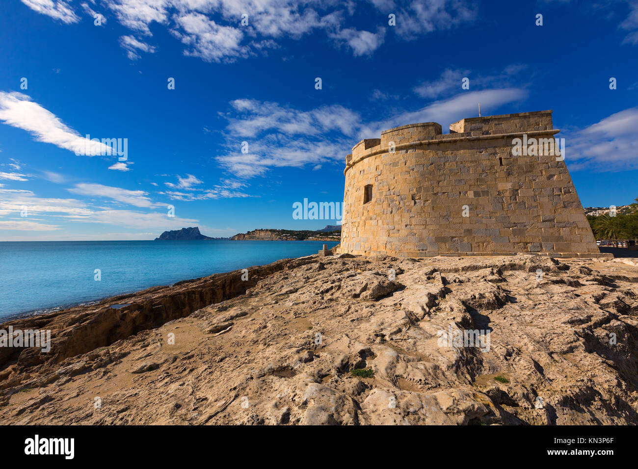 Moraira castle in teulada beach hi-res stock photography and images - Alamy