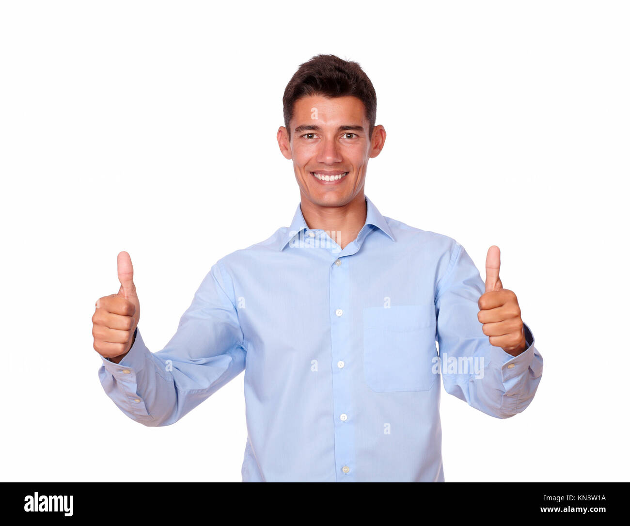 Man looking up background white hi-res stock photography and images - Alamy