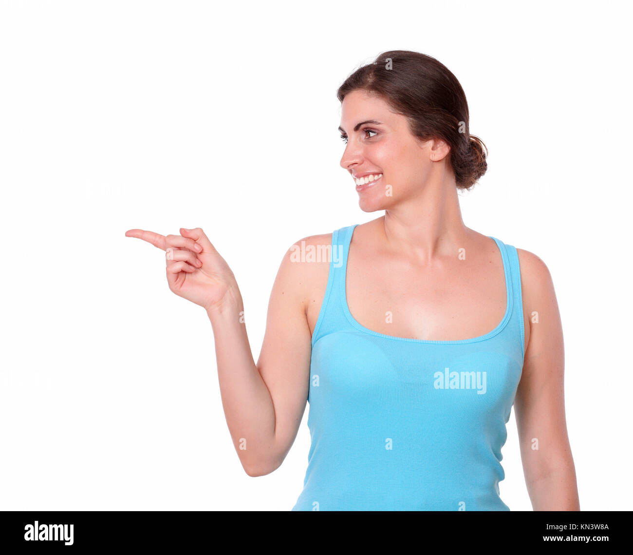 People pointing white background hi-res stock photography and images ...
