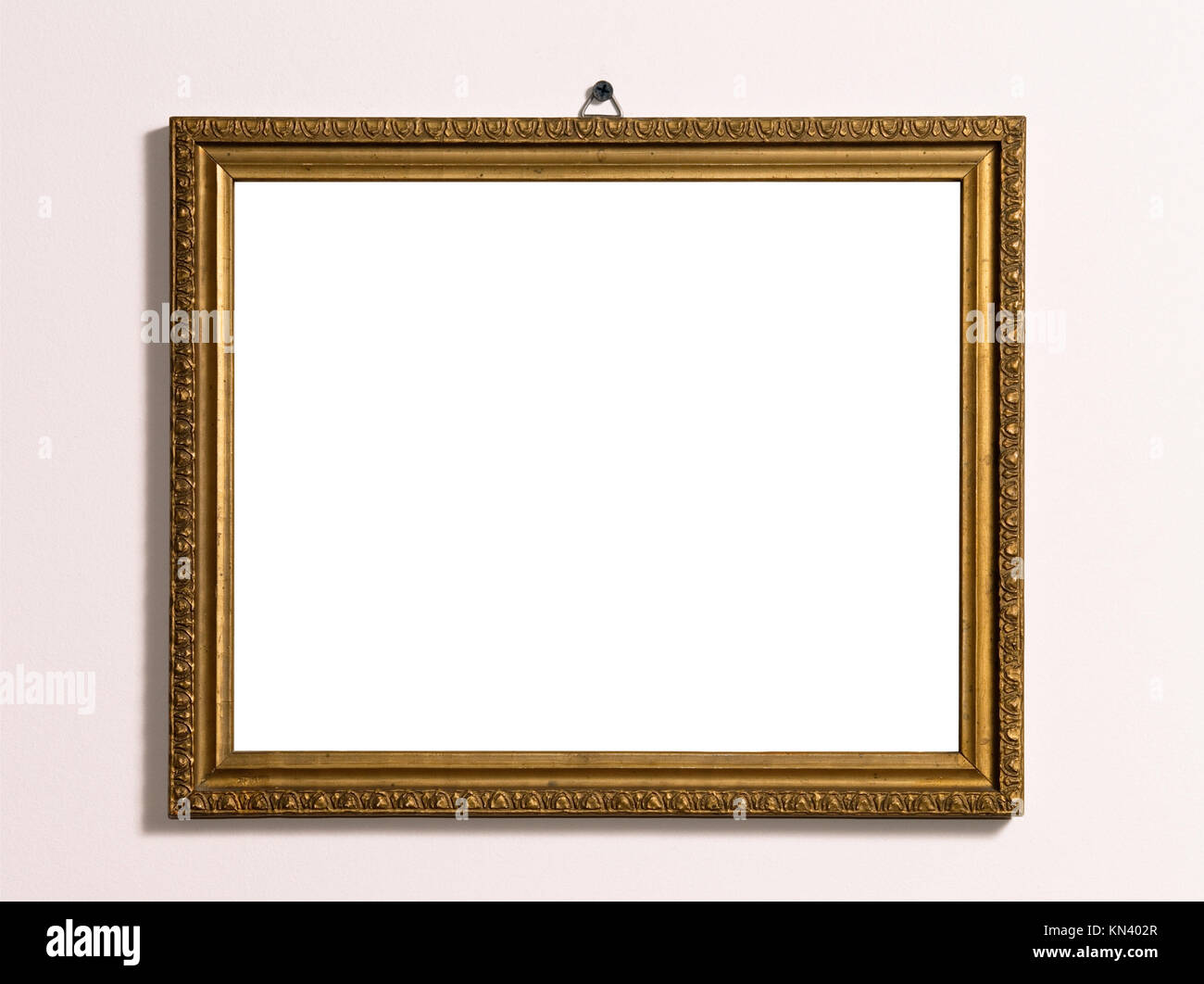Empty wooden frame with white copy space Stock Photo - Alamy