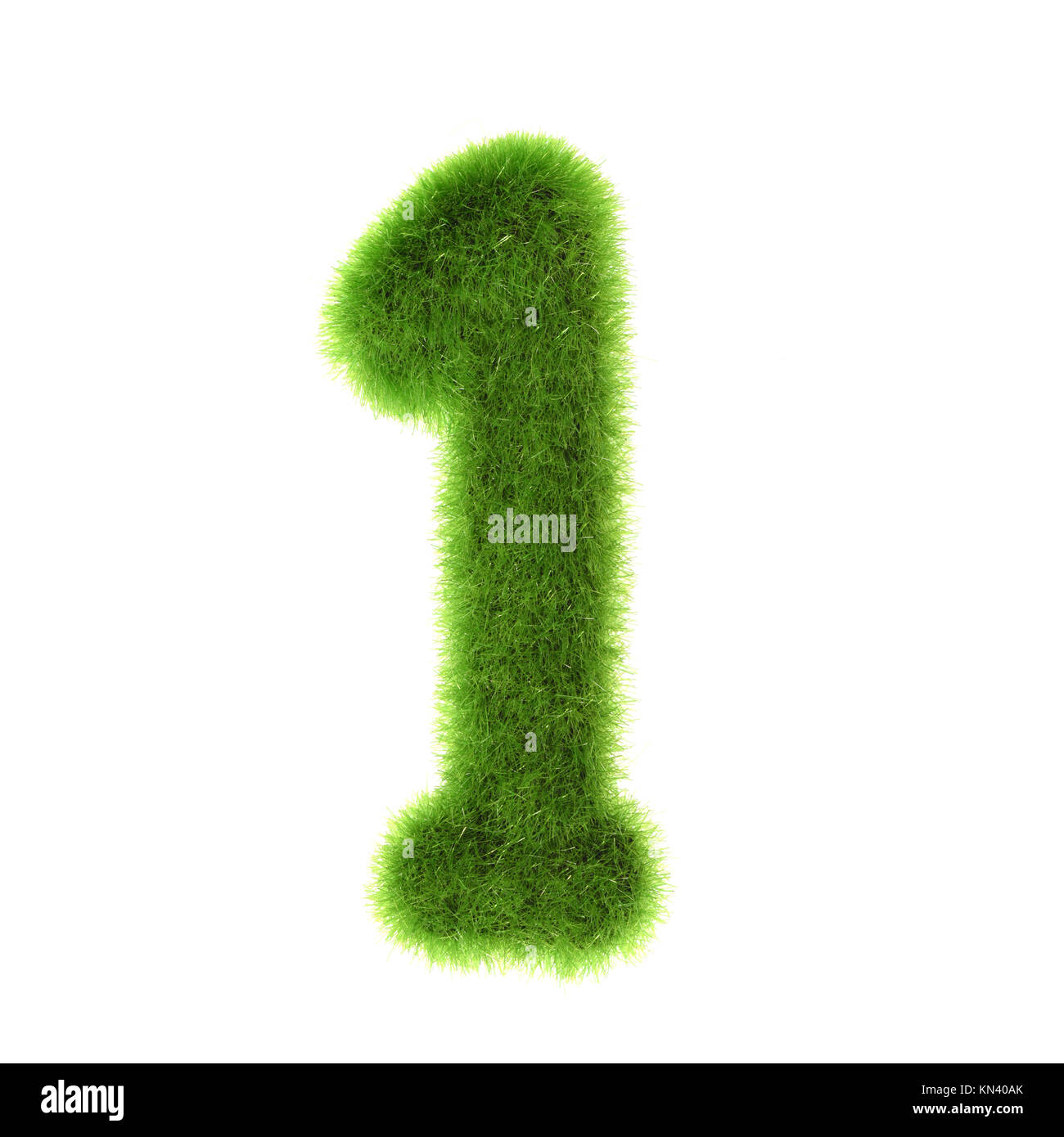 Grass "1" number, isolated on white background Stock Photo - Alamy