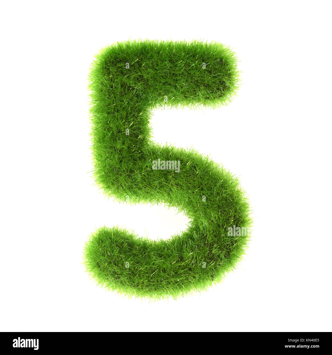 Grass "5" number, isolated on white background Stock Photo - Alamy