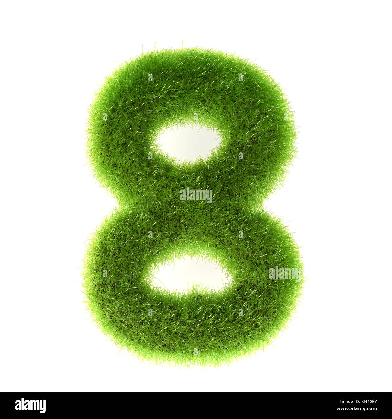 Grass "8" number, isolated on white background Stock Photo - Alamy