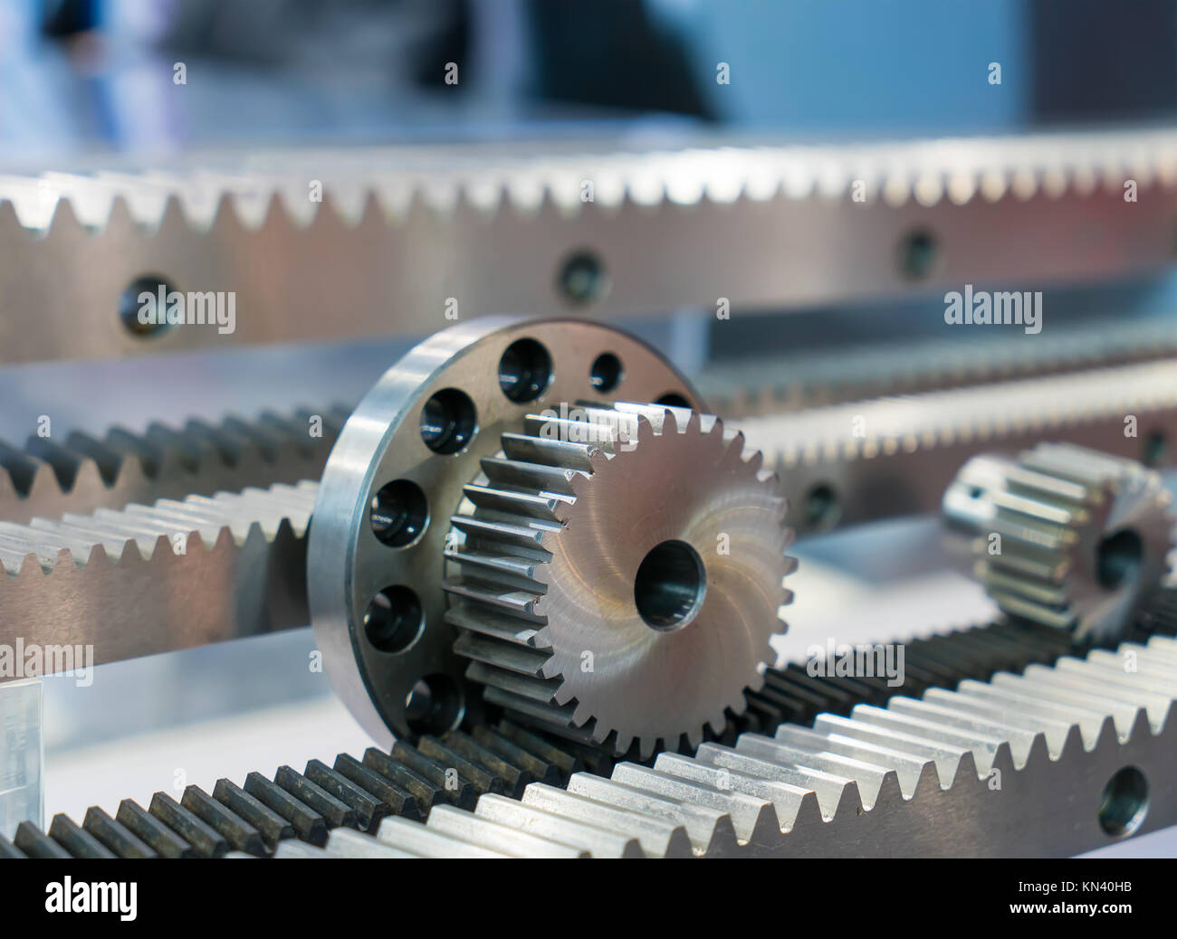 mechanism parts macro view,metal cog gears Stock Photo - Alamy