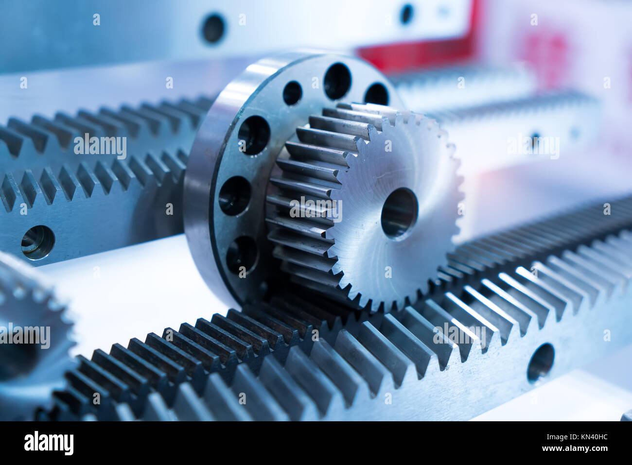 mechanism parts macro view,metal cog gears Stock Photo - Alamy