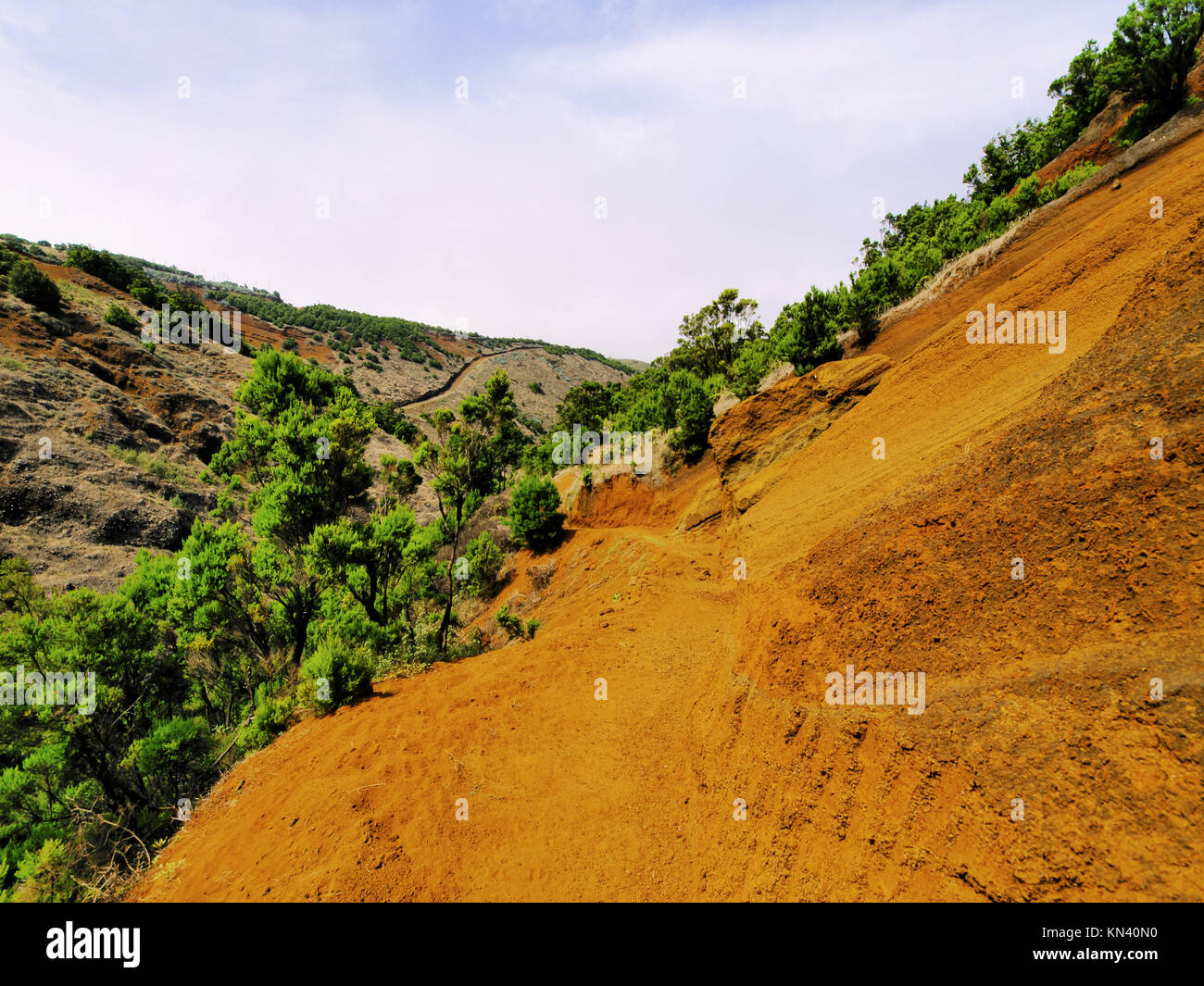 Orange Soil Ground on El Hierro, Canary Islands, Spain Stock Photo - Alamy