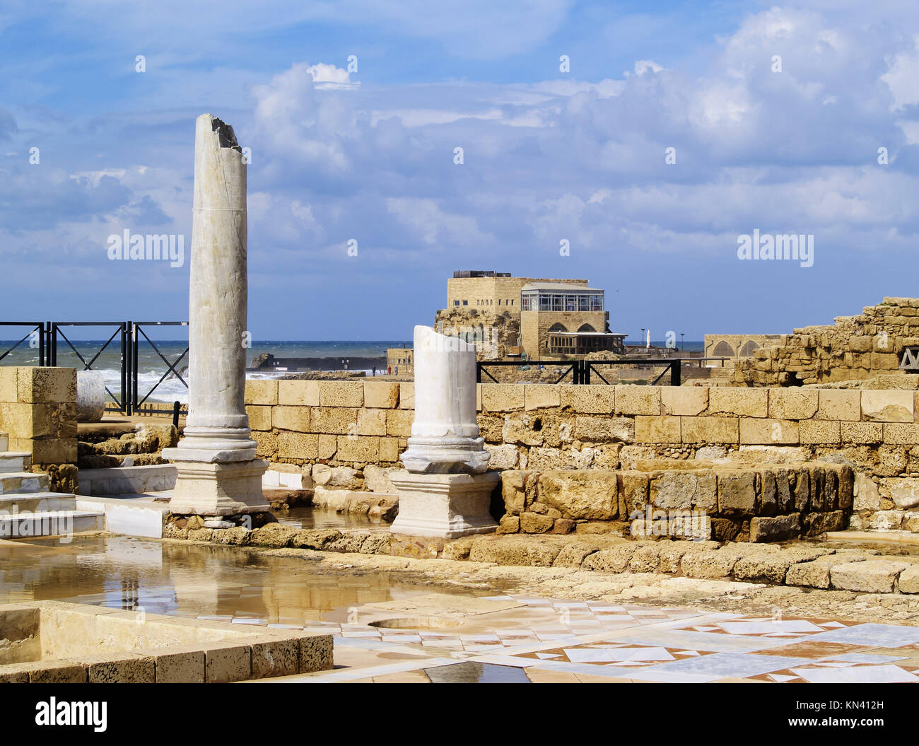 Caesarea - the ruins of ancient roman city in Israel Stock Photo - Alamy