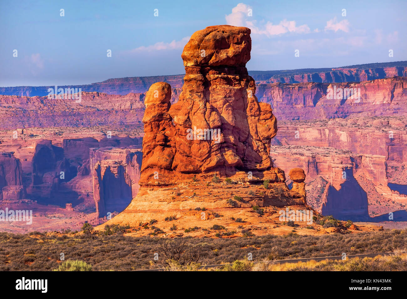 Sandstone Rock Formation Moab Fault Windows Section Arches National ...