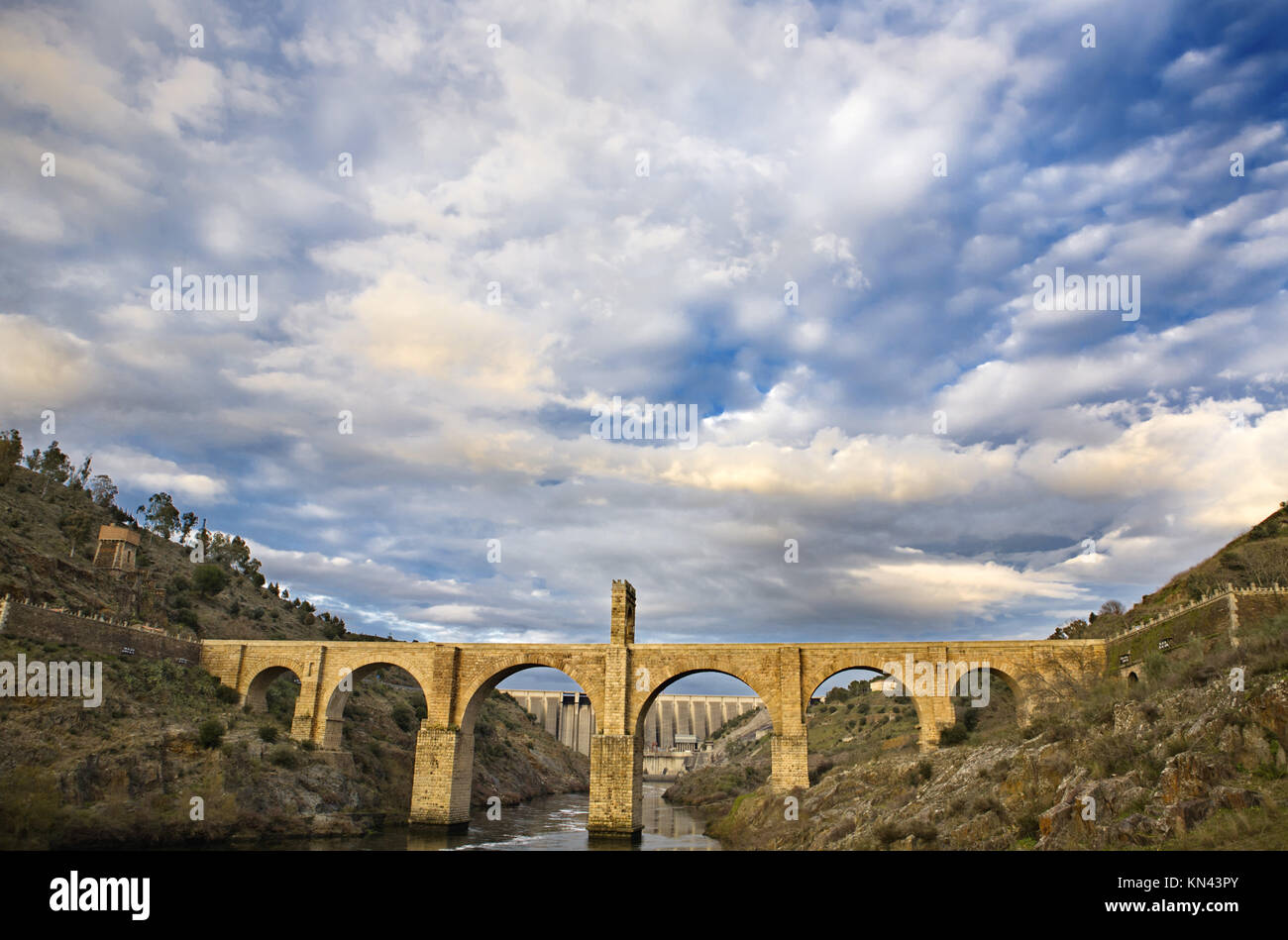 Roman Bridge Over Tagus River High Resolution Stock Photography and ...