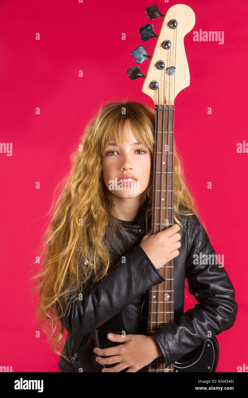 Bass player with long hair hi-res stock photography and images - Alamy