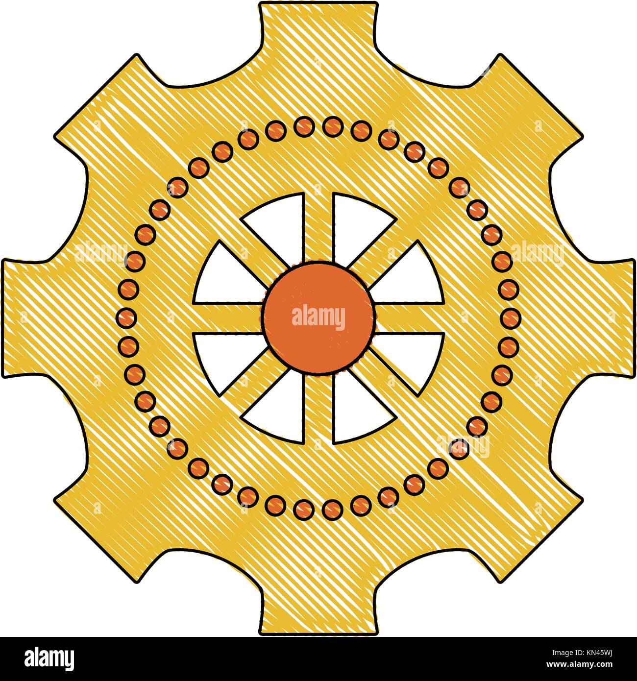 Gear machinery piece Stock Vector Image & Art - Alamy