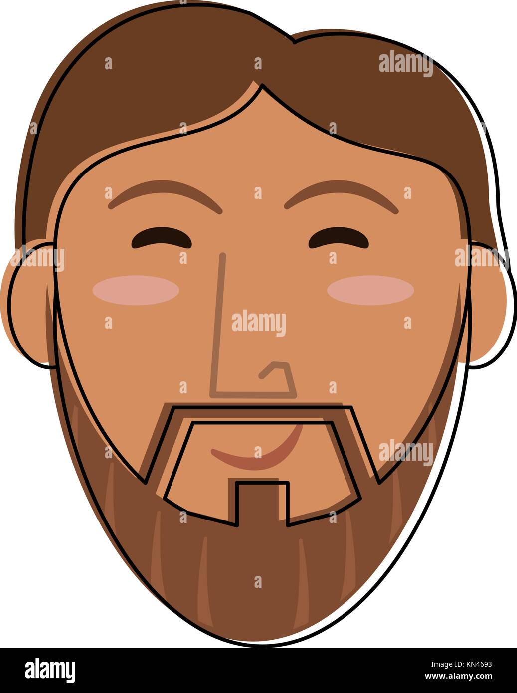 Jesus face cartoon Stock Vector Image & Art - Alamy