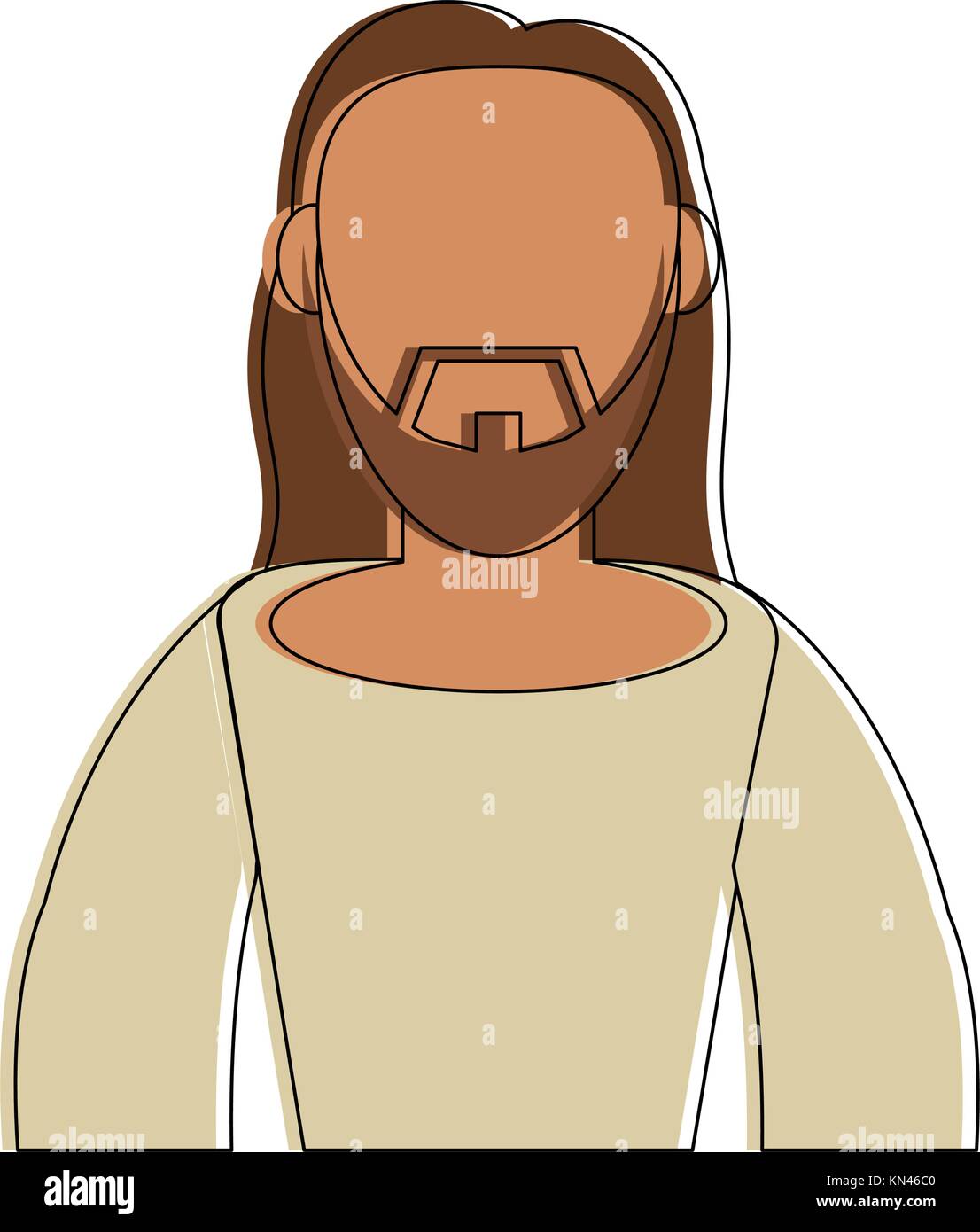 Jesus face cartoon Stock Vector Image & Art - Alamy