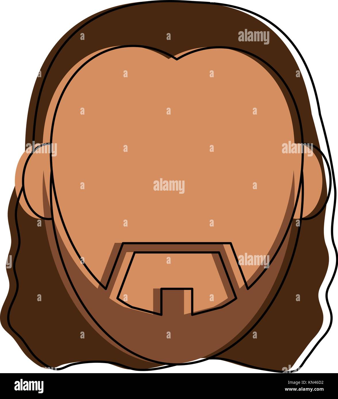 Jesus face cartoon Stock Vector Image & Art - Alamy