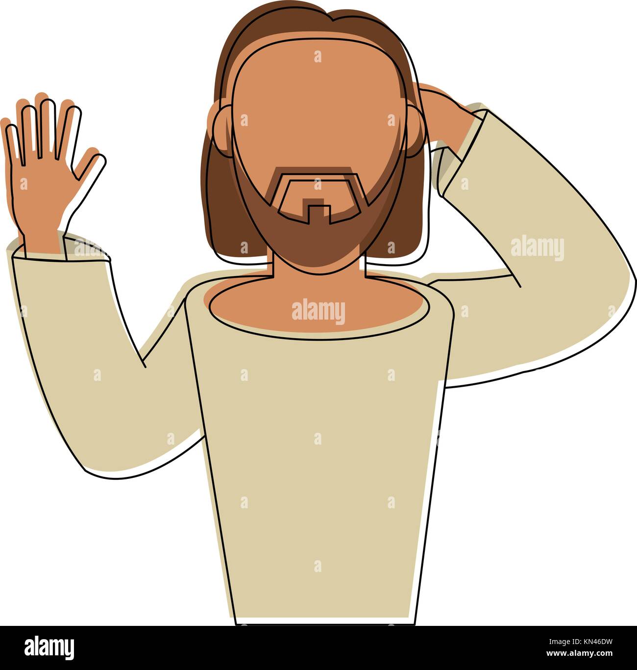 Jesus face cartoon Stock Vector Image & Art - Alamy
