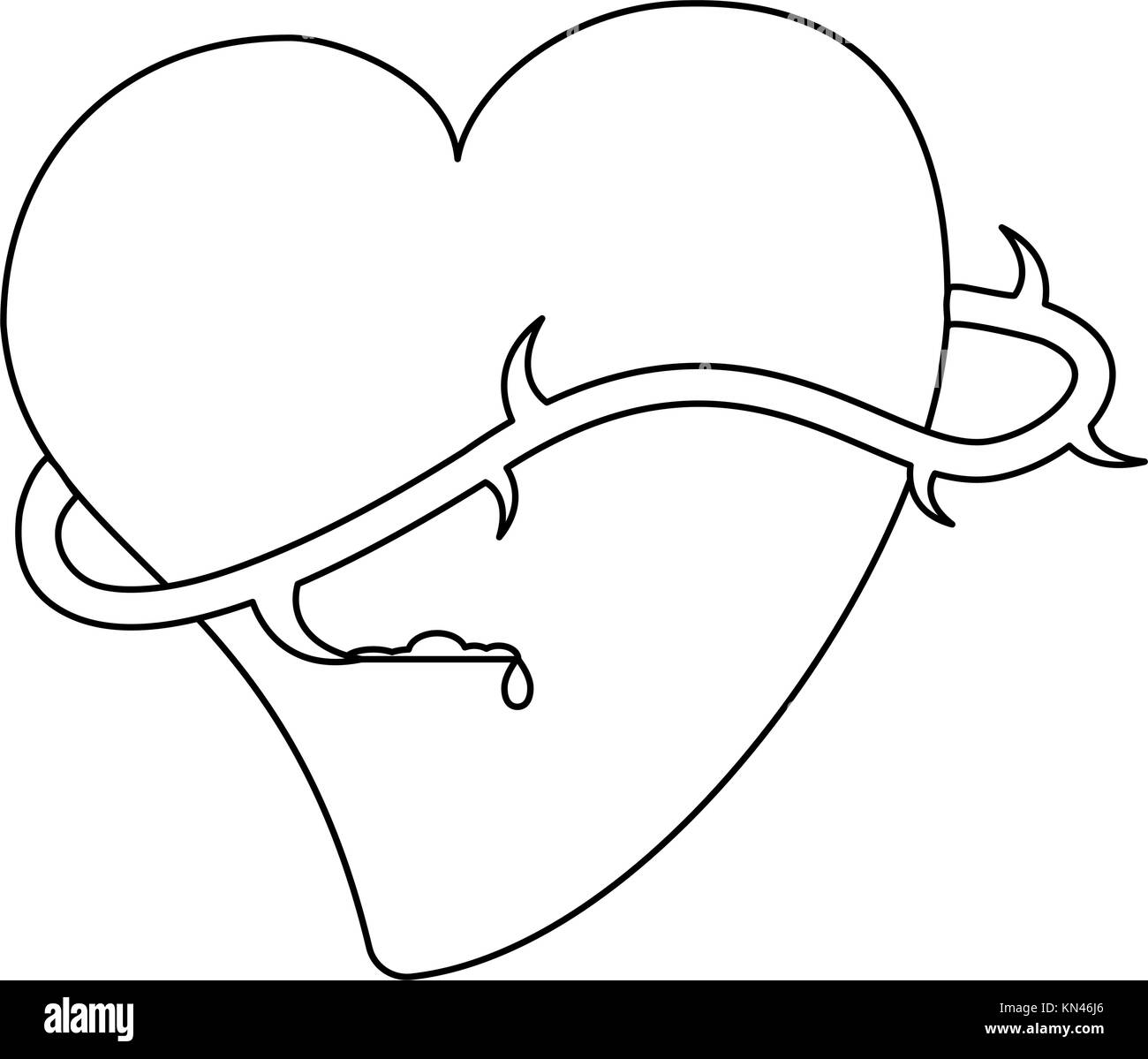 Sacred heart catholic symbol Stock Vector Image & Art - Alamy