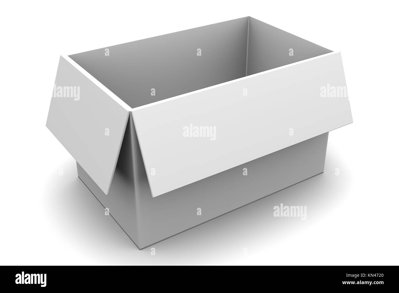 A simple box. 3D rendered Illustration. Isolated on white Stock Photo ...