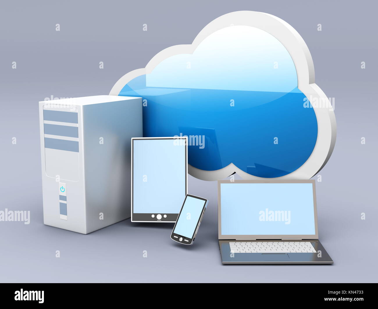 Cloud computing. 3D rendered illustration Stock Photo - Alamy