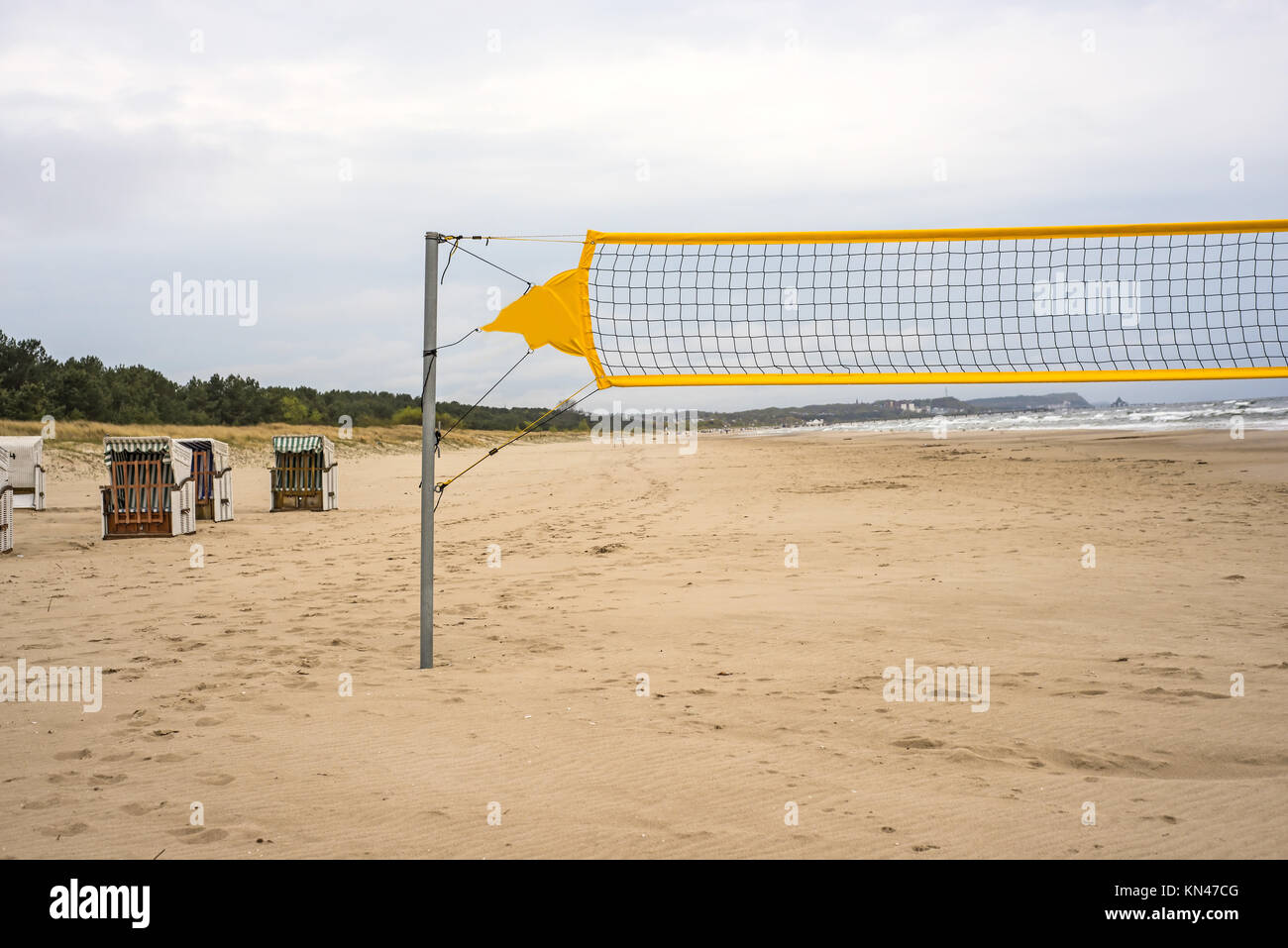 Baltic sea, Beach-Volleyball field Stock Photo - Alamy