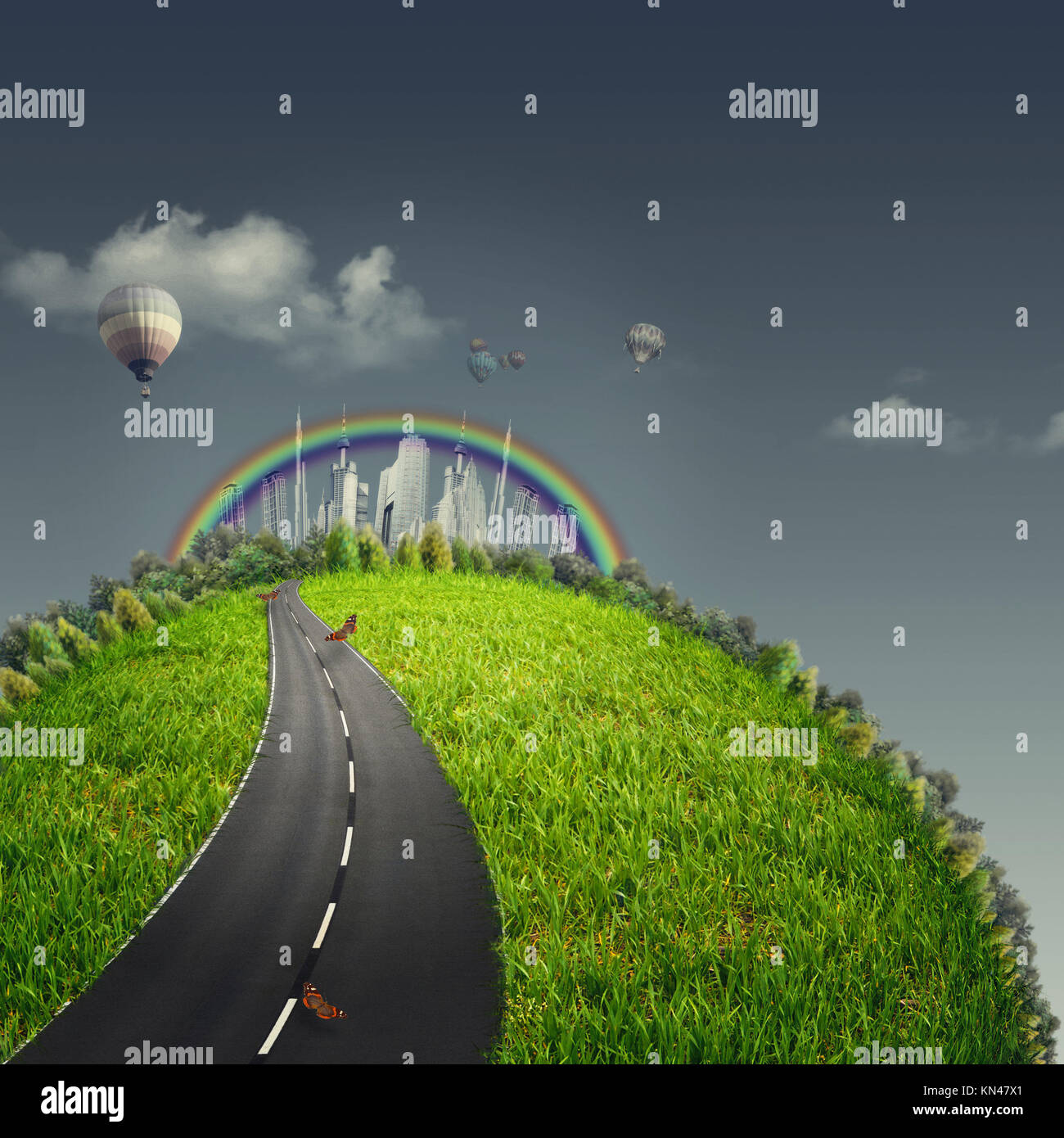 Eco City, abstract environmental background Stock Photo - Alamy