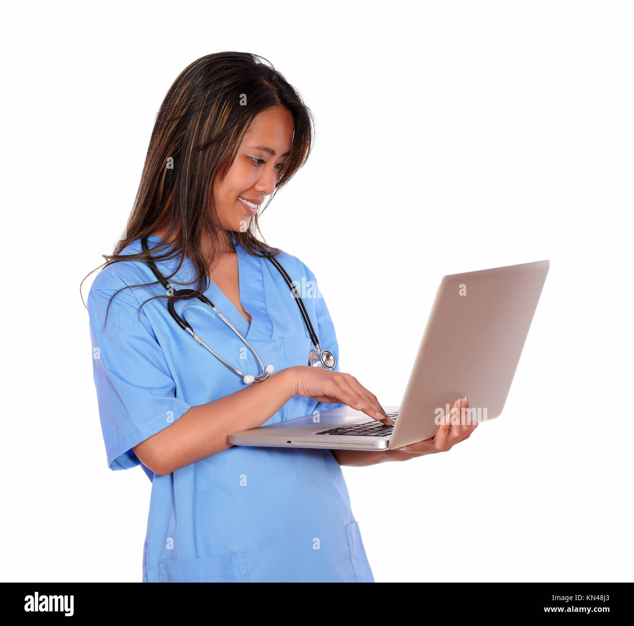 Nurse working on computer hi-res stock photography and images - Alamy