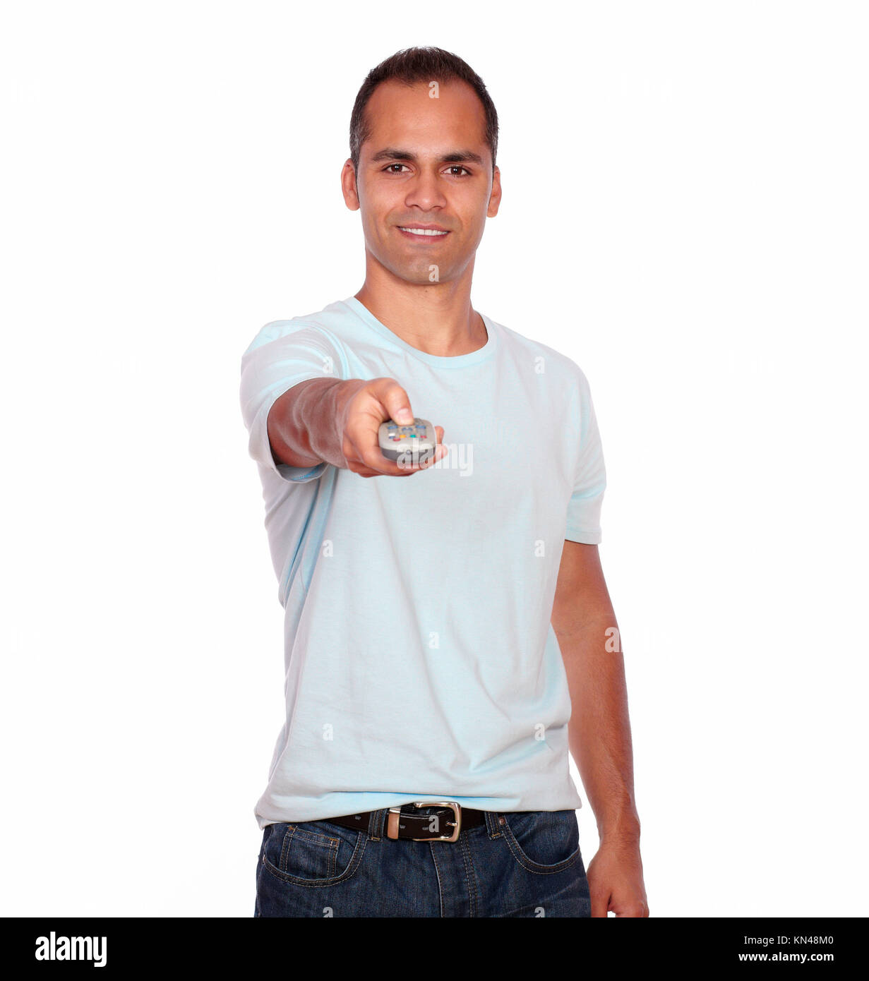 Male hand pointing a remote control hi-res stock photography and images ...