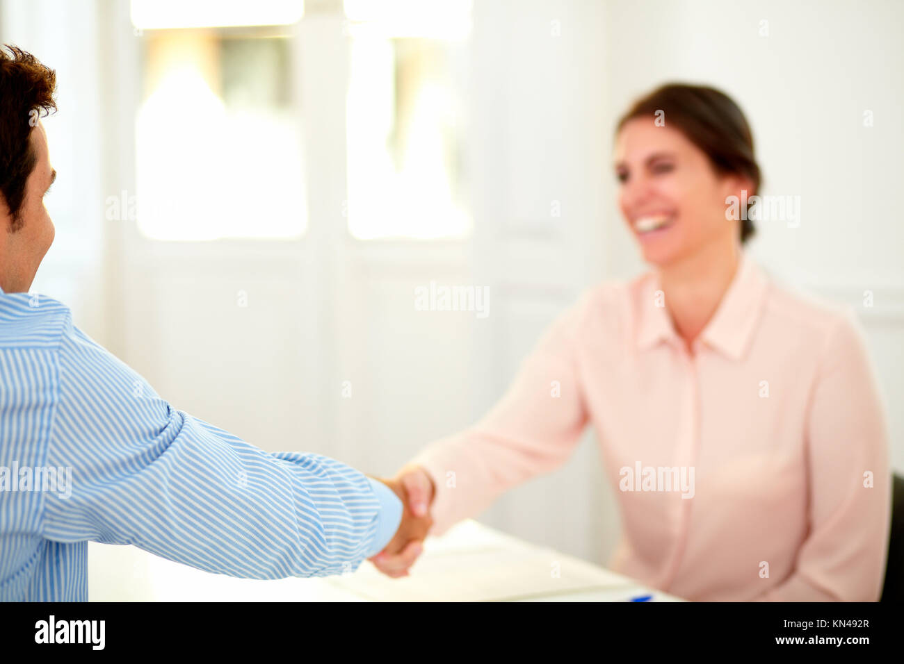 Hand greeting hi-res stock photography and images - Alamy