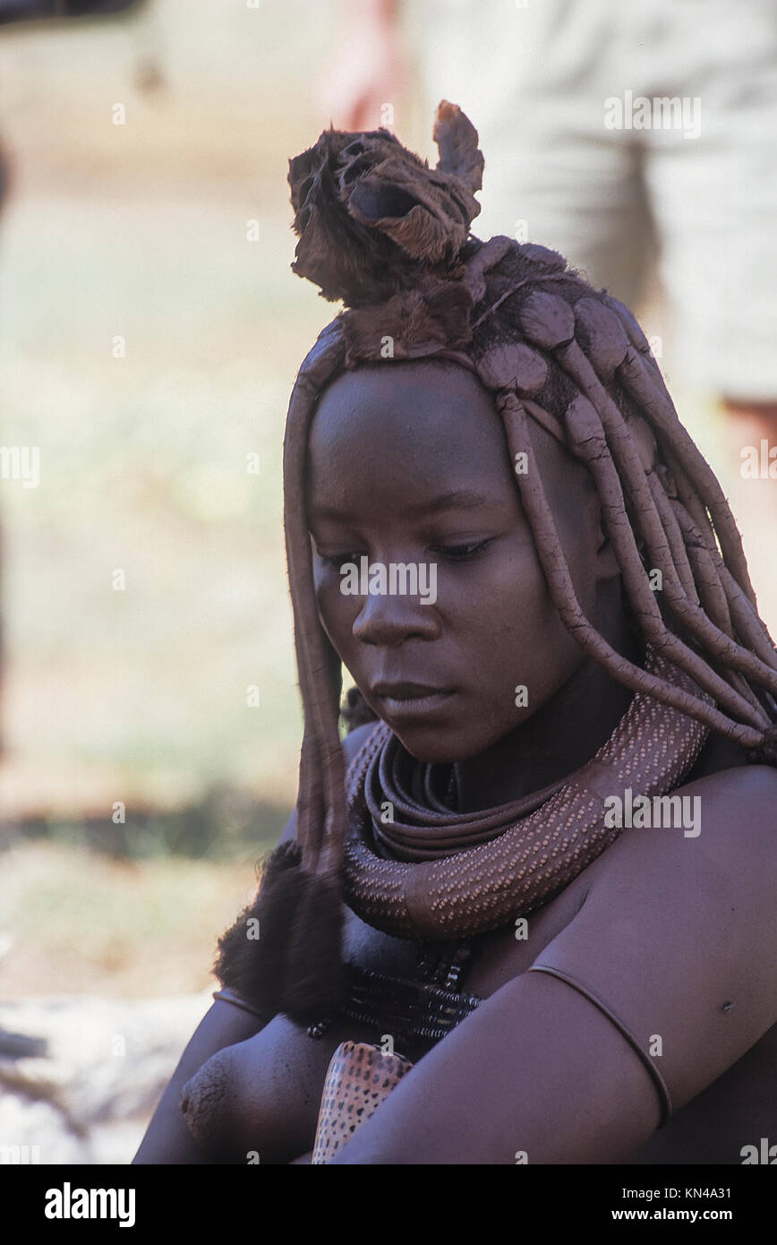 Himba boy traditional hair style hi-res stock photography and images ...