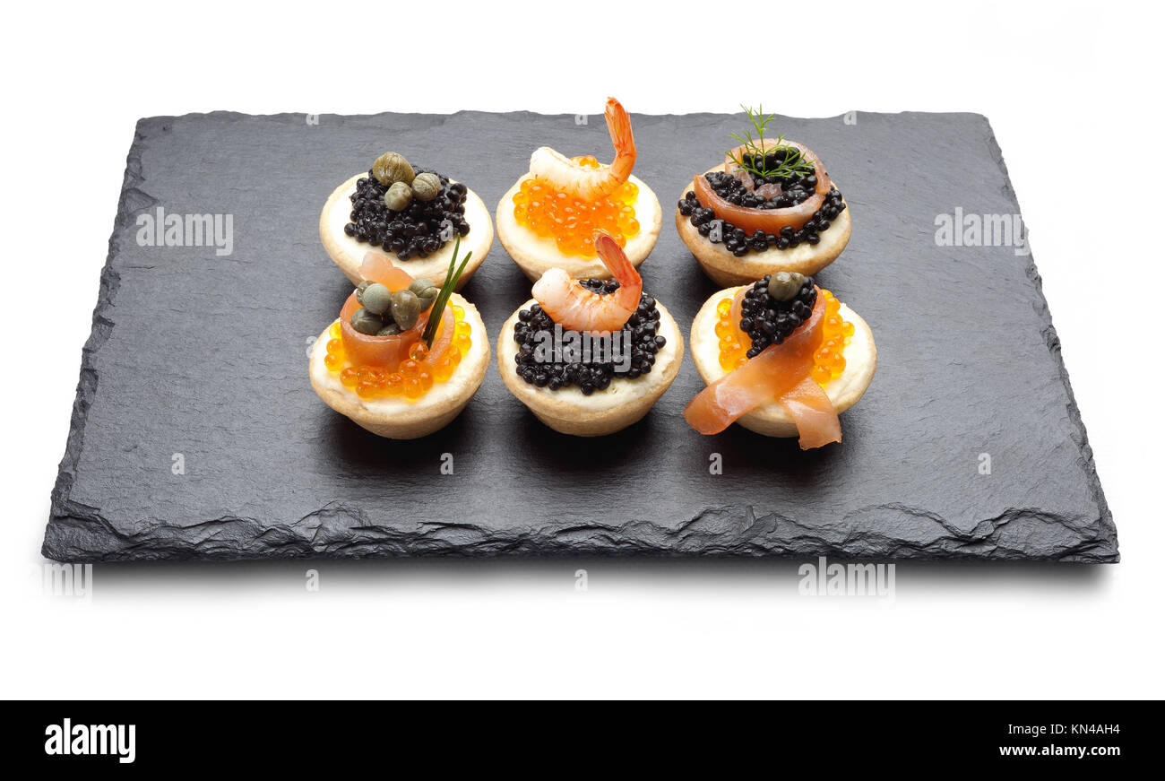 Fish canapes Cut Out Stock Images & Pictures - Alamy