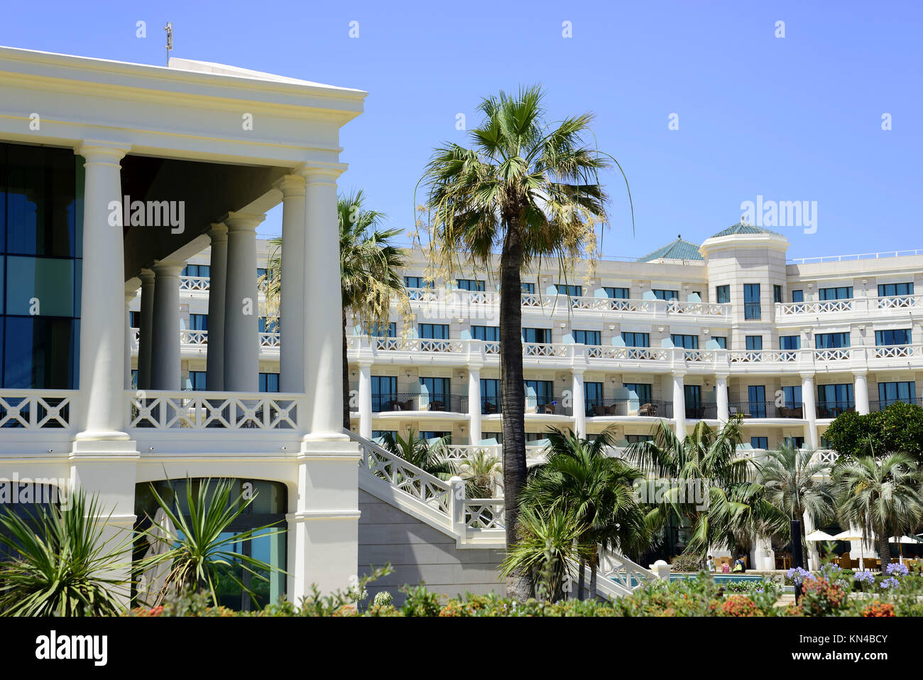 Hotel located on the seafront of the city of Valencia, Spain Stock ...