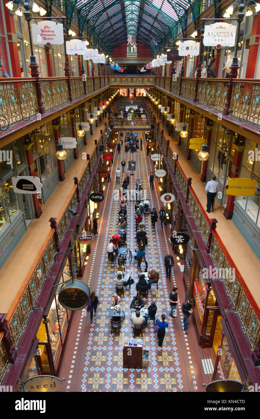 Interior of The Strand Arcade, Sydney, New South Wales (NSW), Australia ...