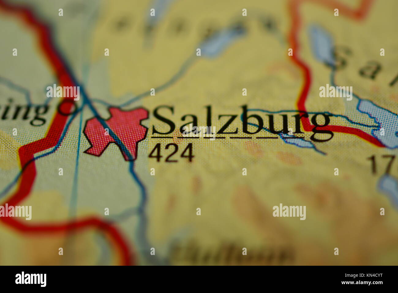 Salzburg city map hi-res stock photography and images - Alamy