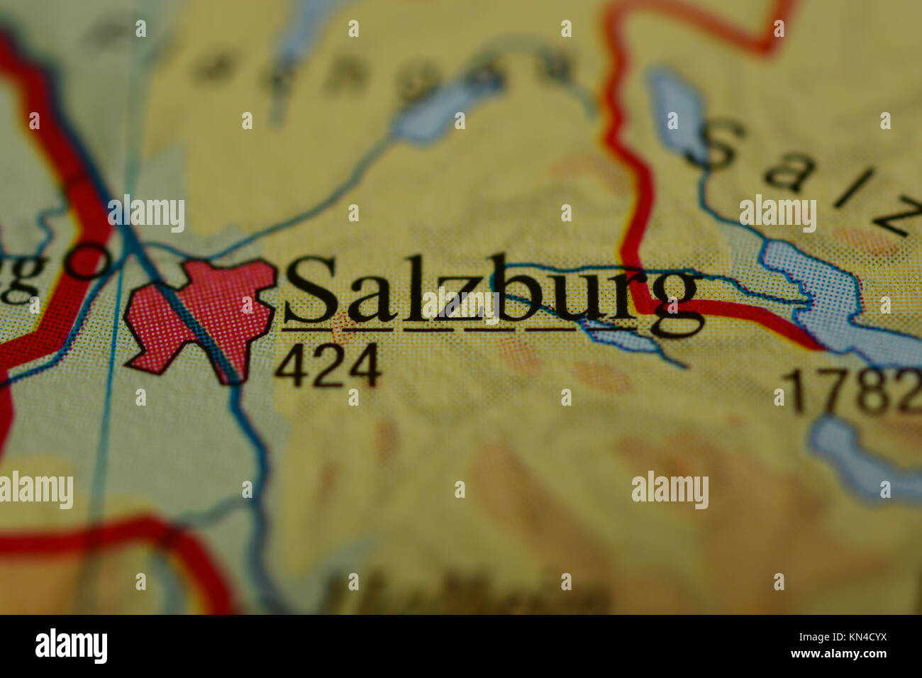 Salzburg map hi-res stock photography and images - Alamy