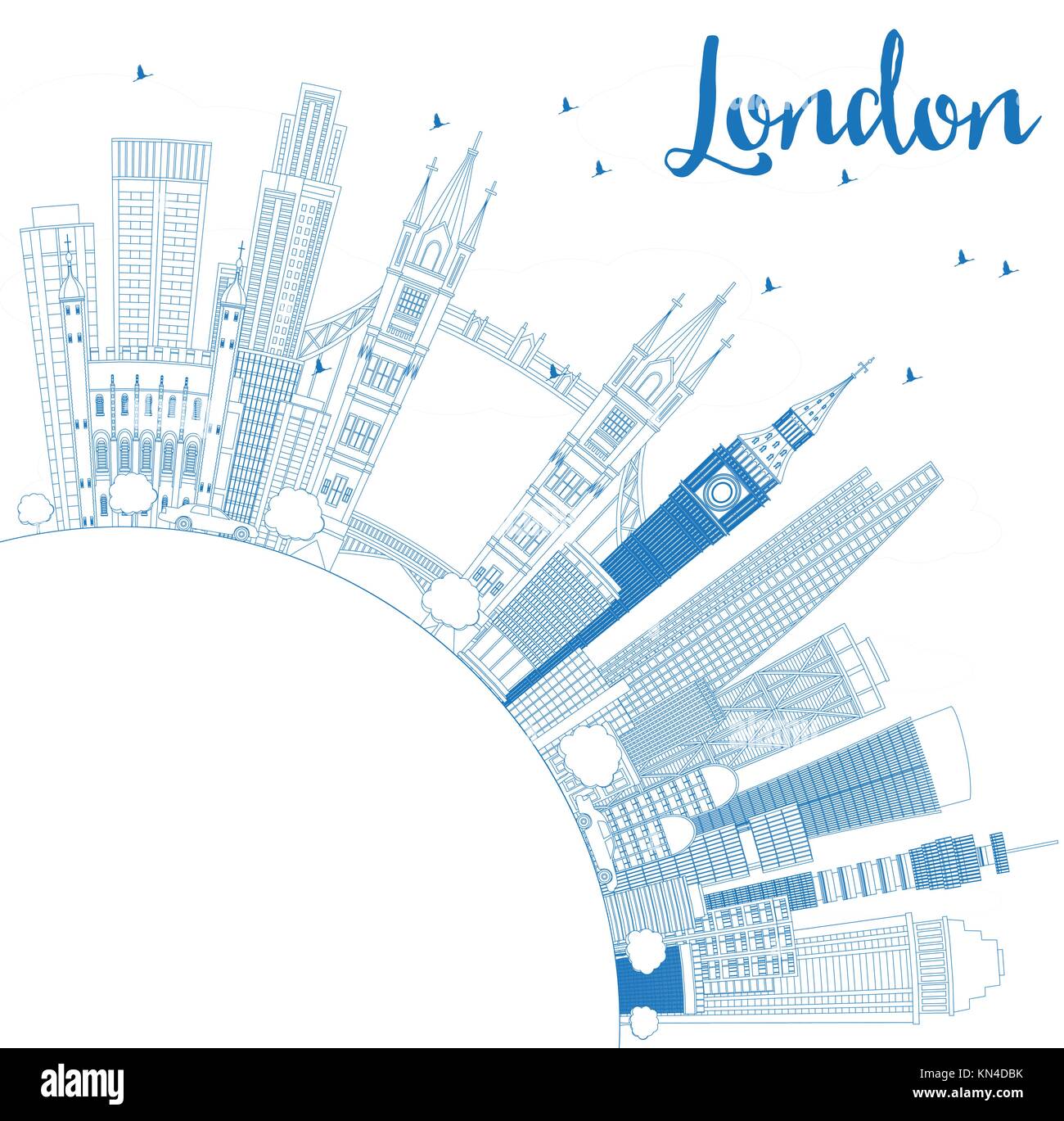 London skyline outline Stock Vector Images - Alamy