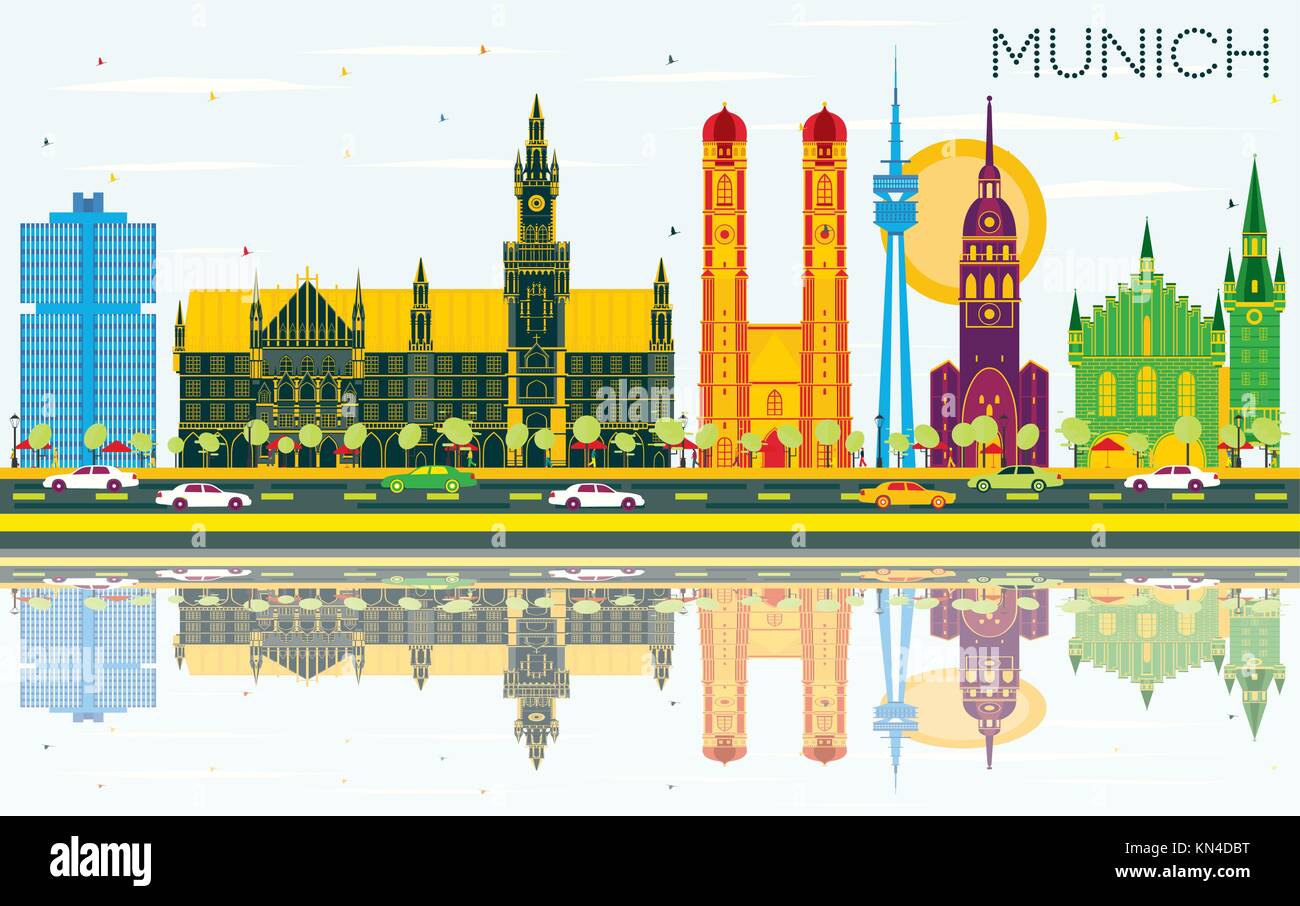 Skyline of munich Stock Vector Images - Alamy
