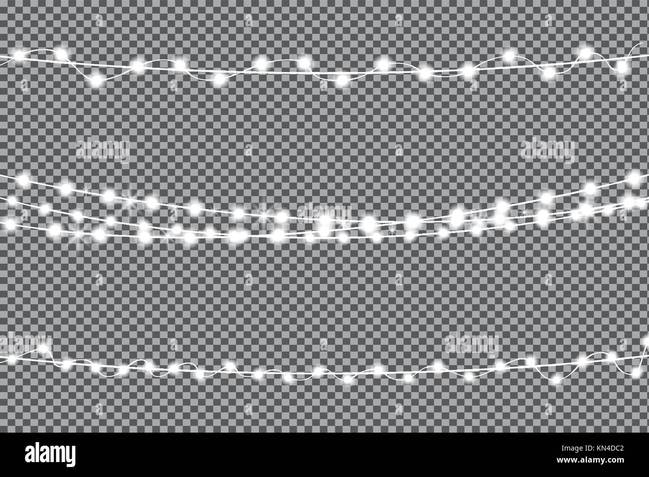 String Of White Christmas Lights Transparent Background