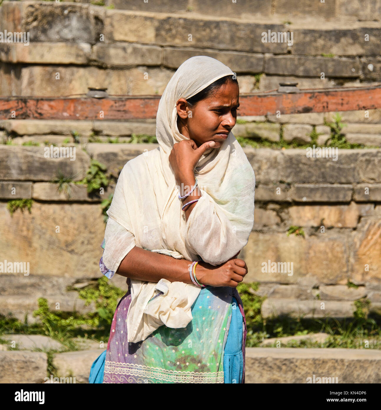 portrait of a Nepali woman, Kathmandu, Nepal Stock Photo - Alamy