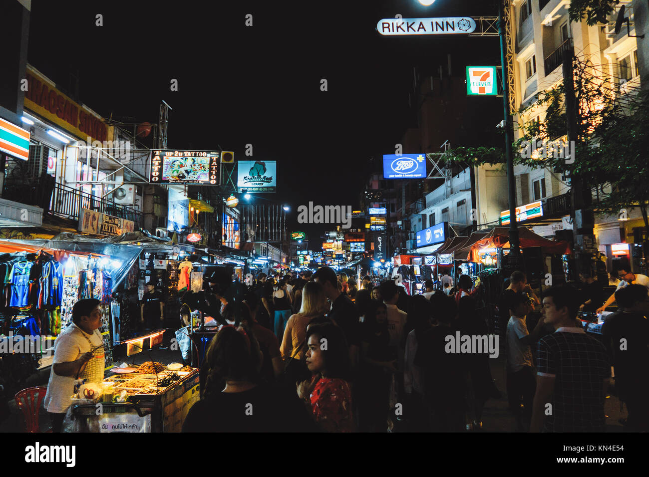 The urban view of Bangkok seen from Makkasan Airport Rail link station ...