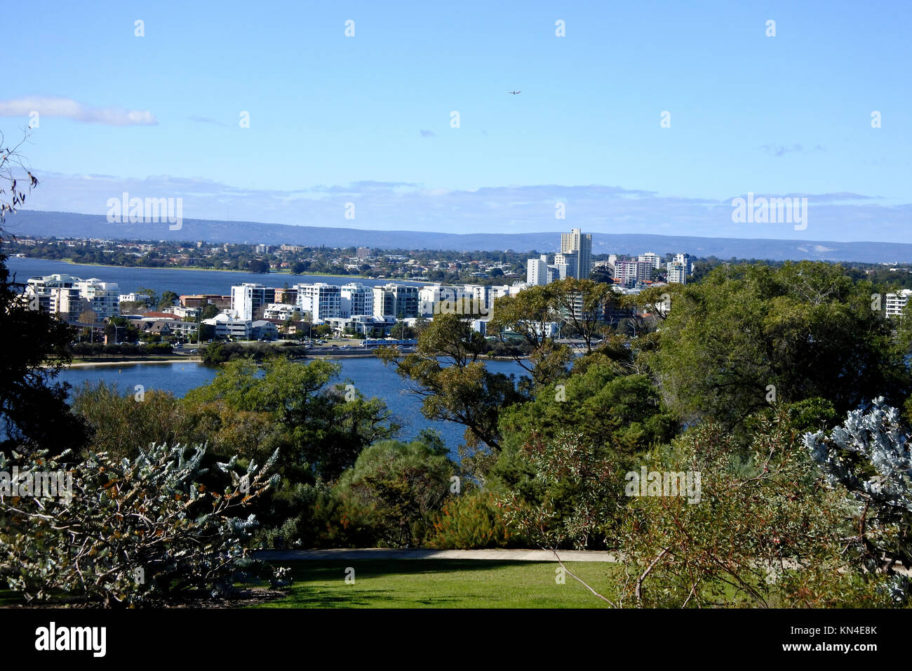 View of South Perth City from Kings Park and Botanical Gardnes Stock ...