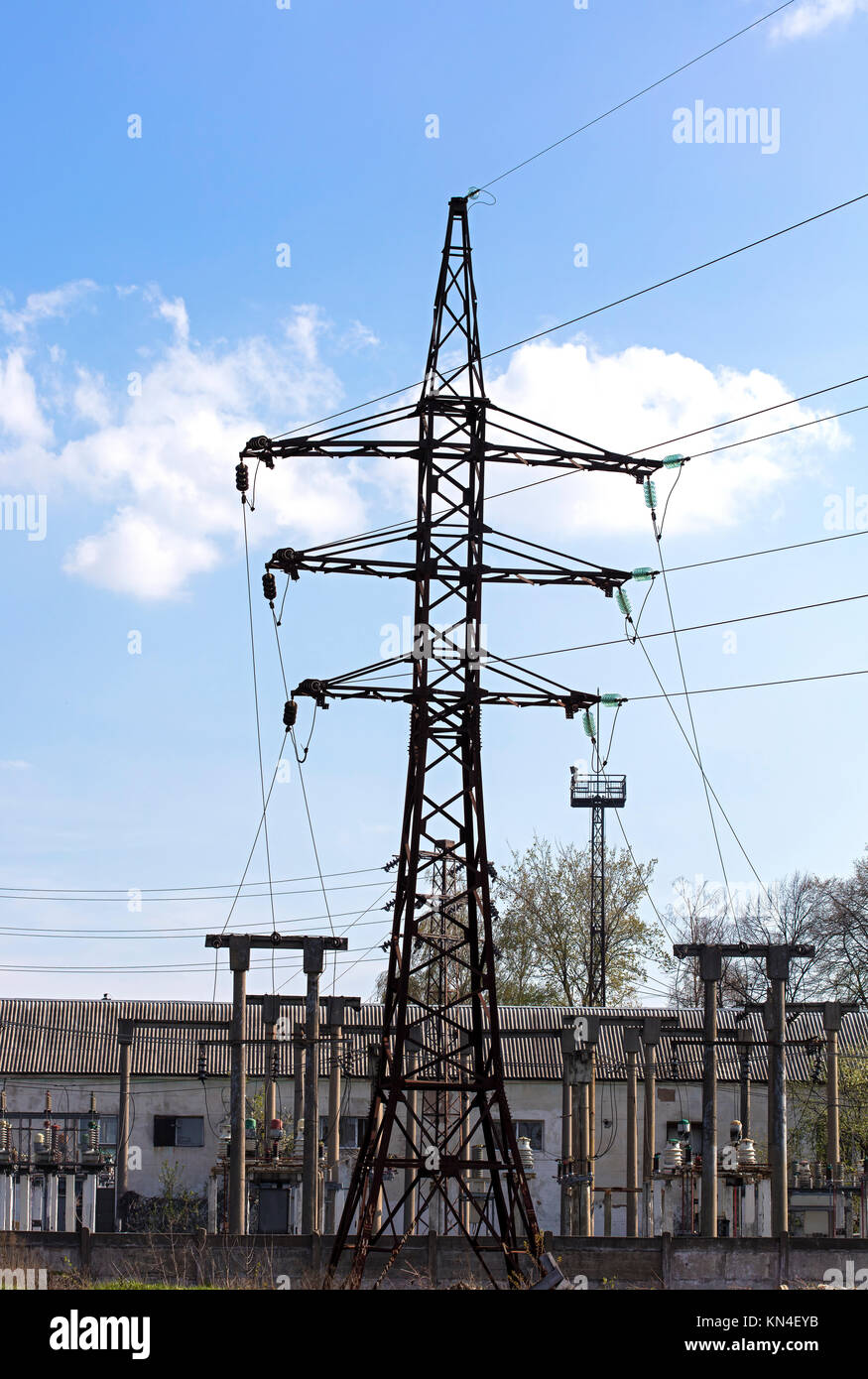 power line, electric pole, electricity Stock Photo - Alamy
