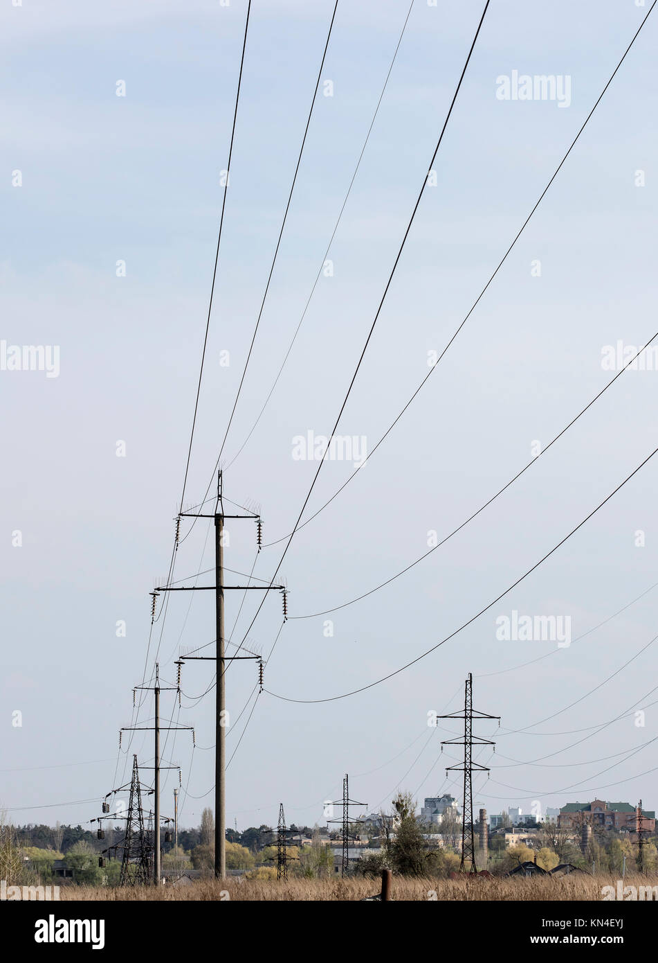 power line, electric pole, electricity Stock Photo - Alamy