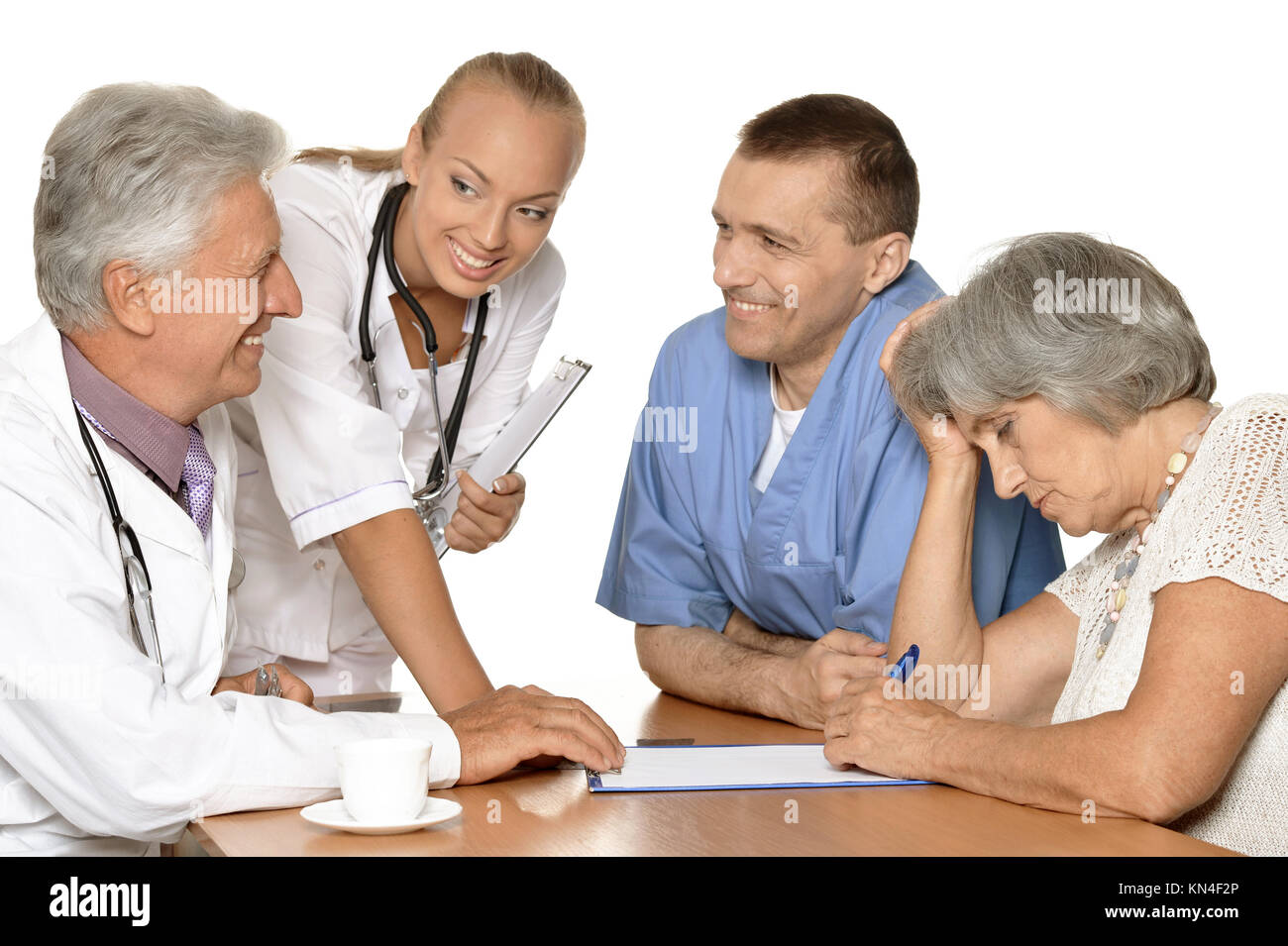 Senior woman visiting doctors Stock Photo - Alamy