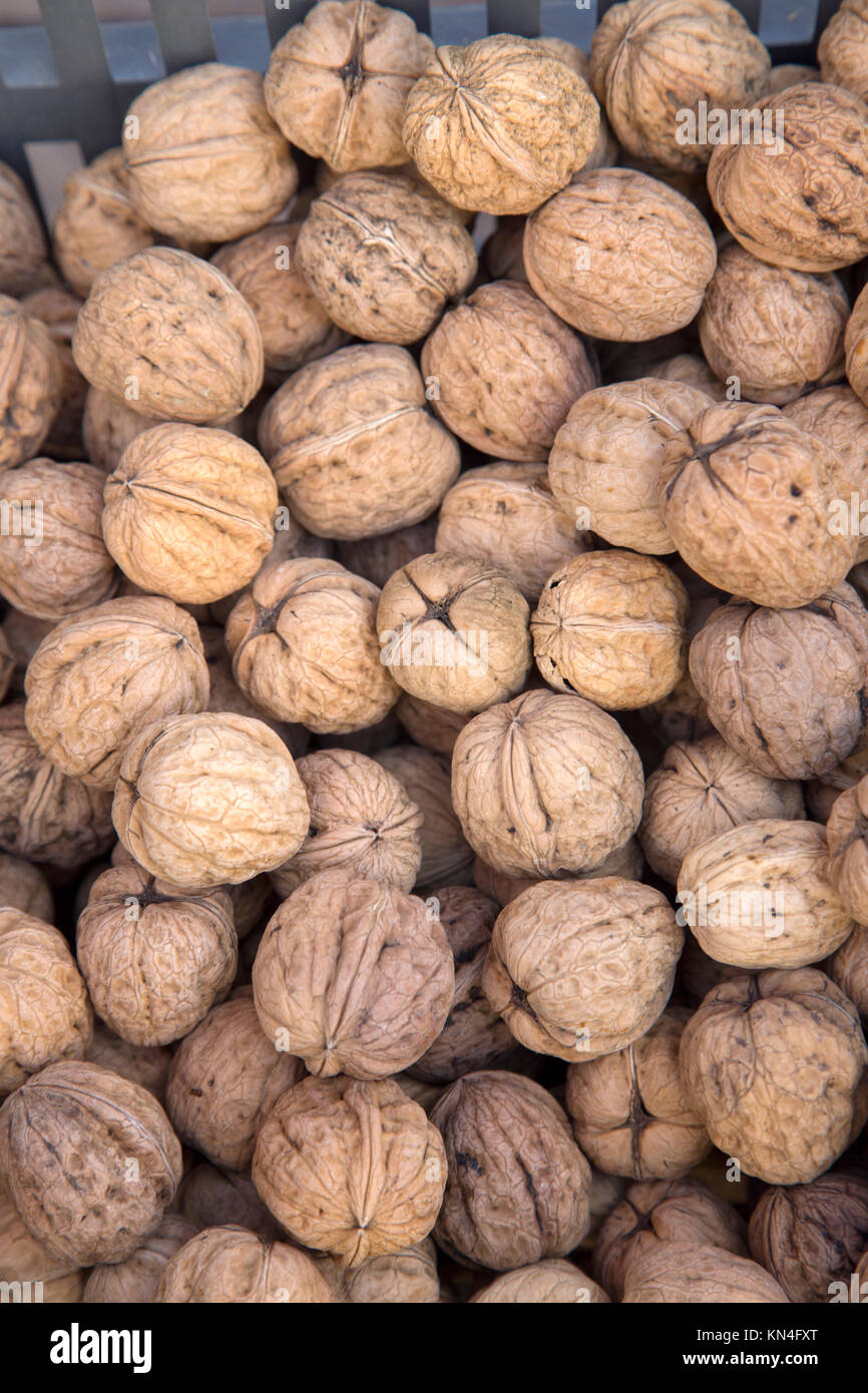 Walnut for Sale on Market Stall; Bordeaux; France Stock Photo - Alamy