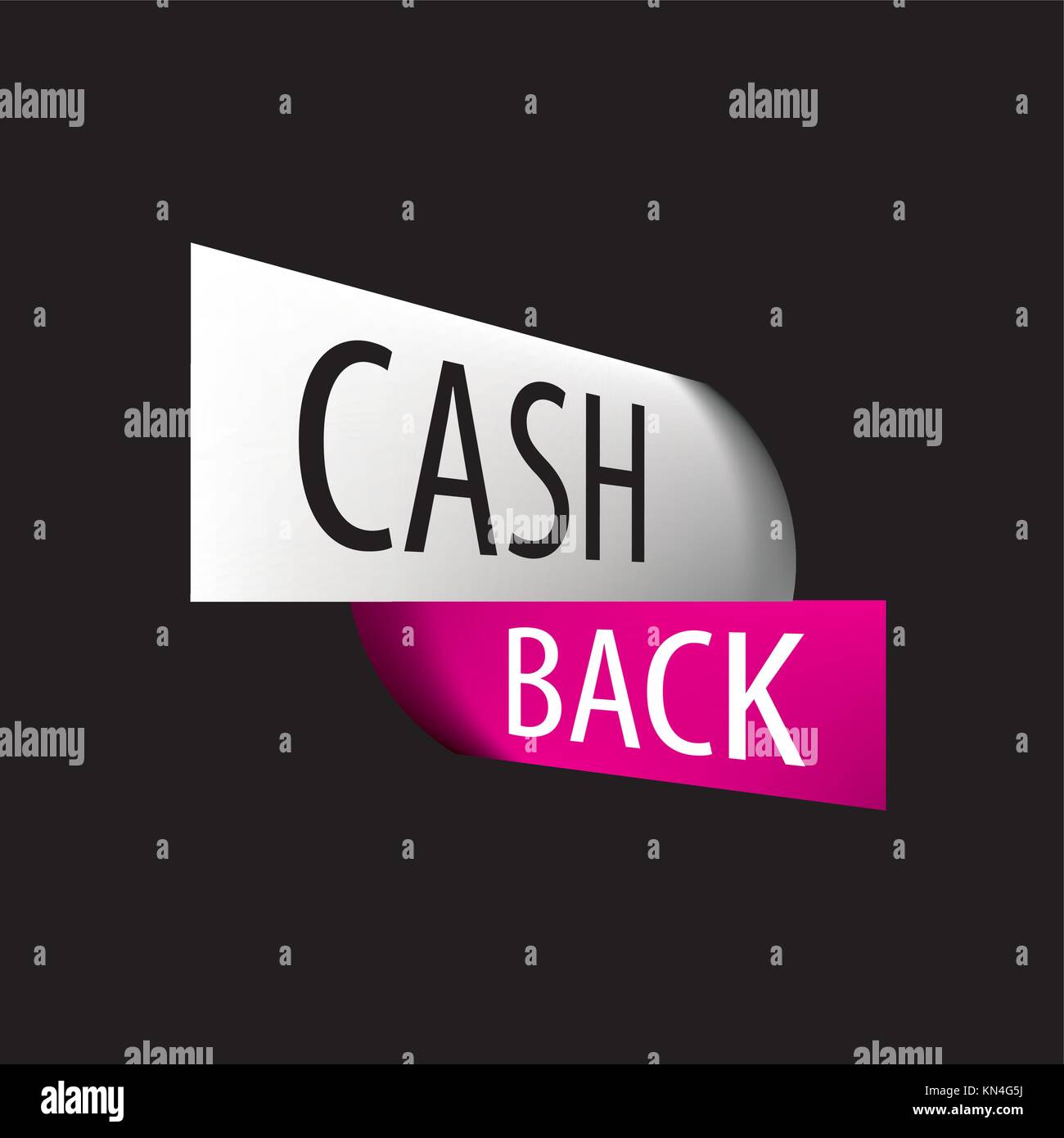 Ribbon cashback symbol logo Stock Vector Images - Alamy