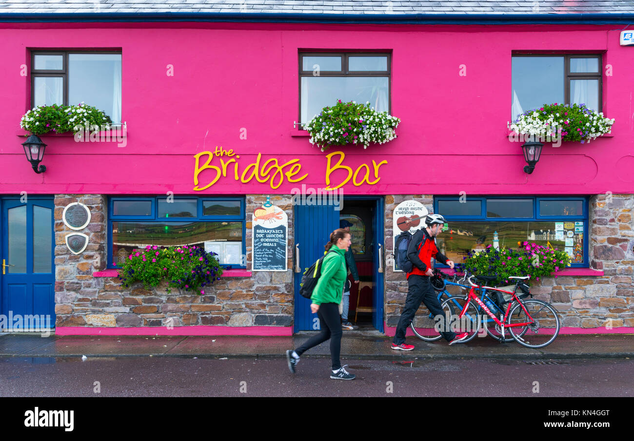 Bridge Bar, Portmagee Harbour, Iveragh Peninsula, County Kerry, Ireland ...