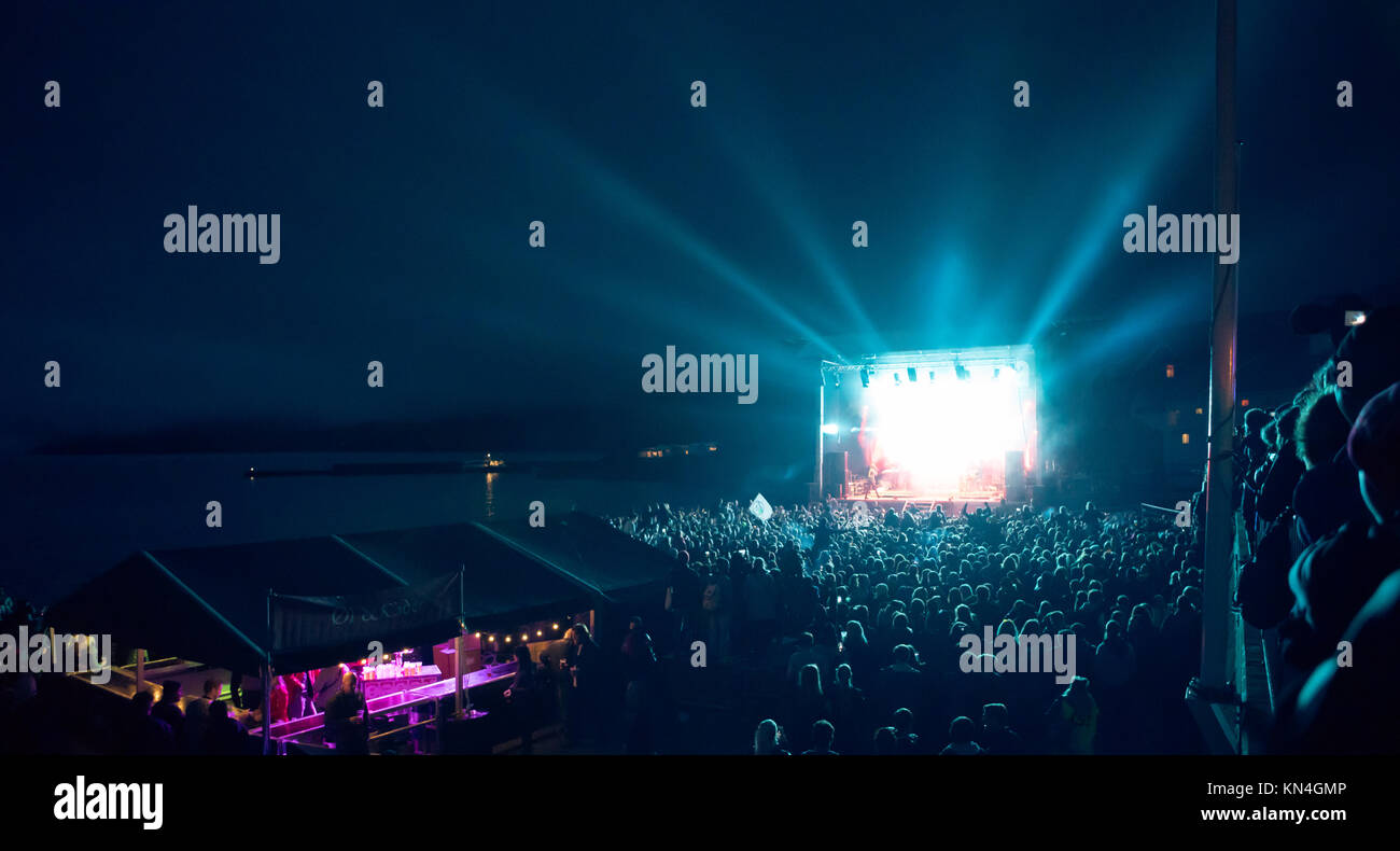 Concert on the beach at G! Festival 2017. Syðrugøta, Faroe Islands ...