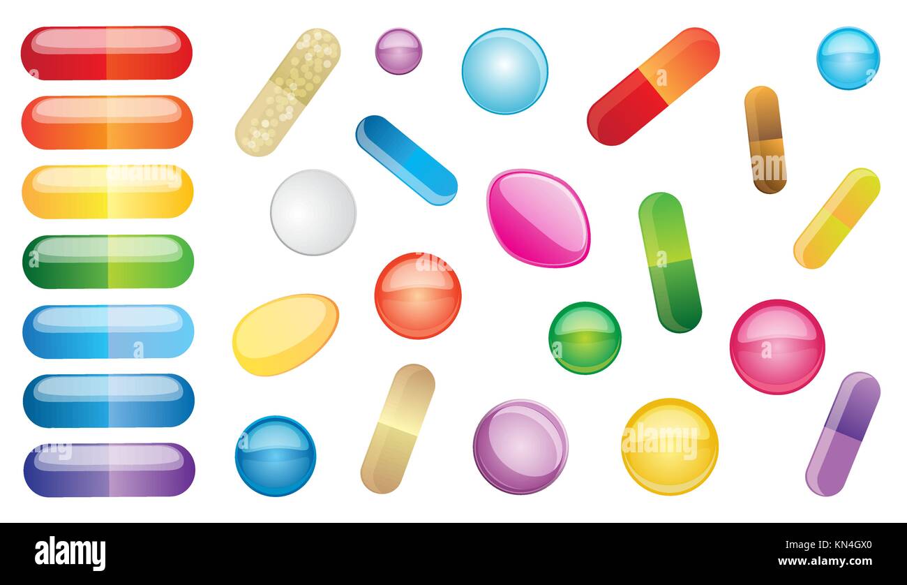 Medicine pills on background Stock Vector Images - Alamy
